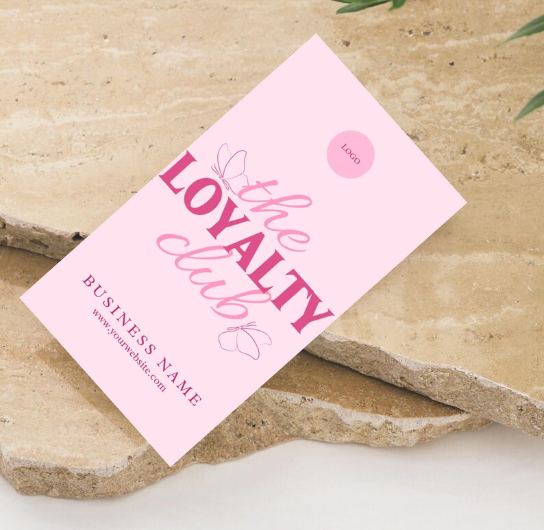 Loyalty Card Template, Printable Customer Rewards Card Design, Editable ...