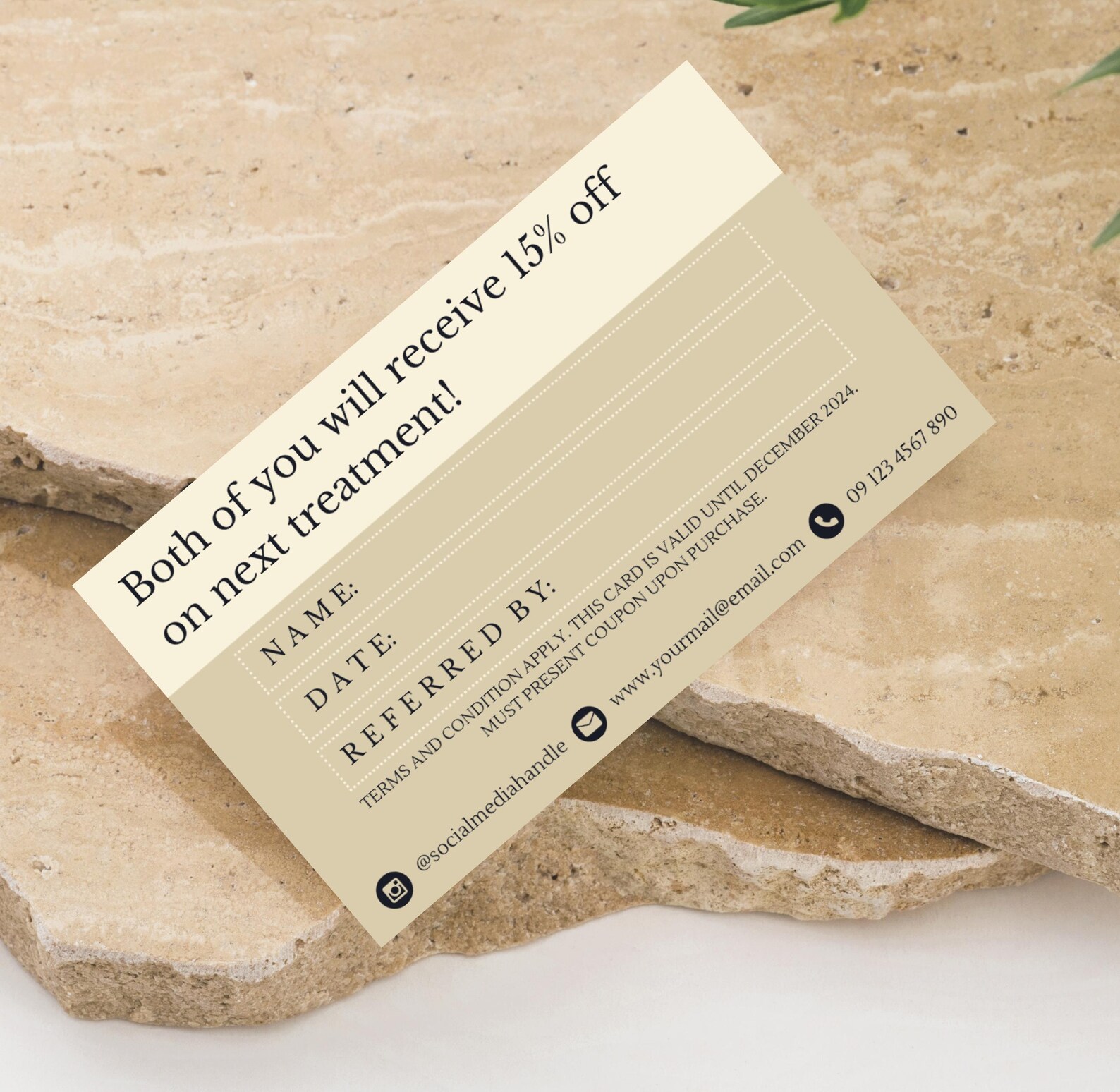 Referral Card Template, Editable Business Refer a Friend Card Design ...