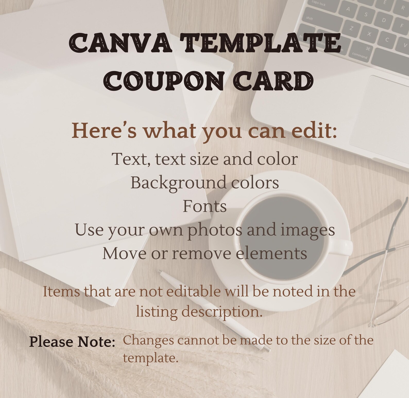 Small Business Coupon Card Template, Editable Discount Gift Card ...