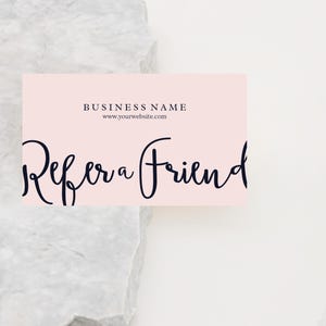 Referral Card Template, Editable Refer a Friend Card Design, Printable ...