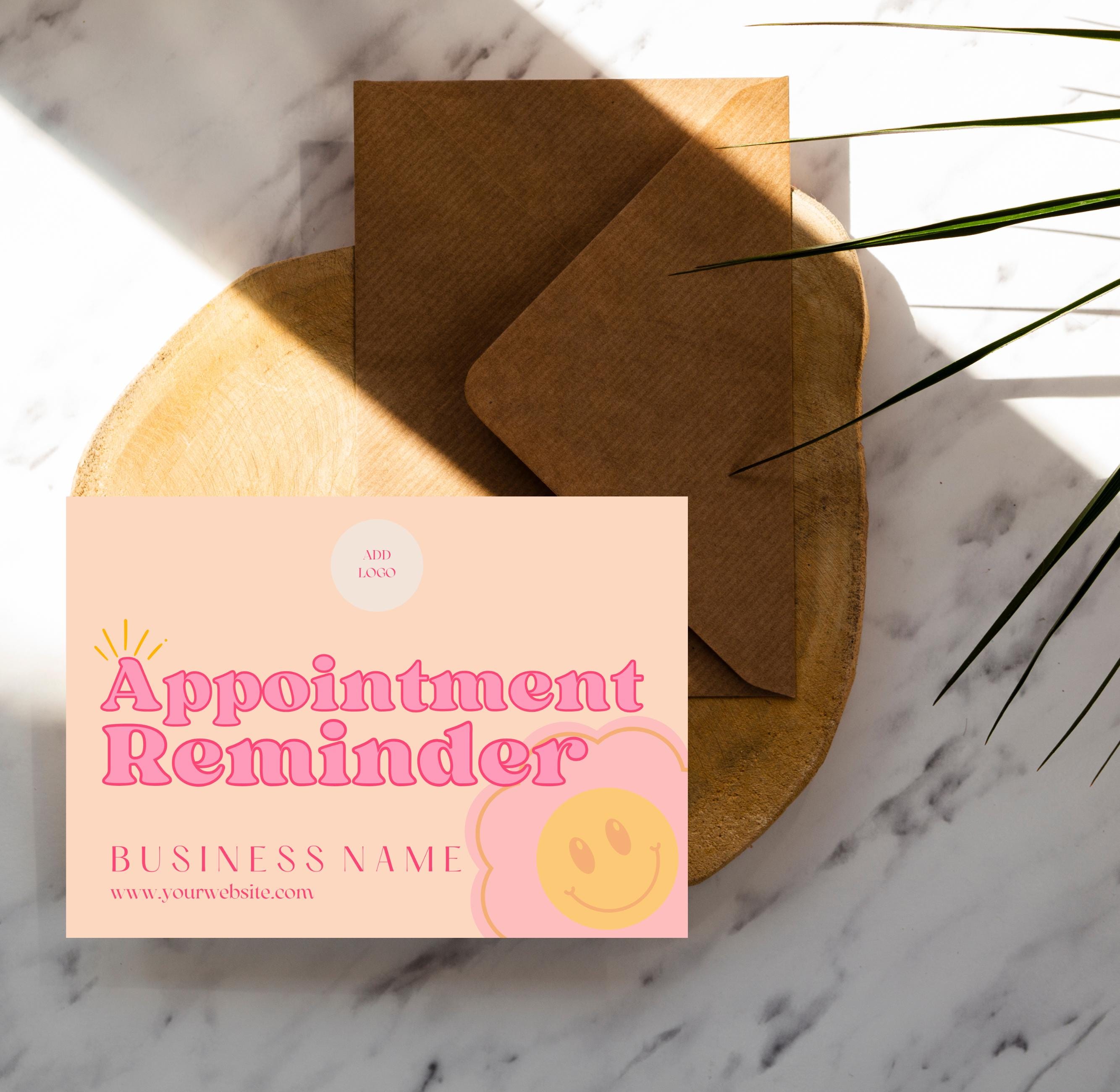 Appointment Card Template, Printable Booking Reminder, Editable Client ...