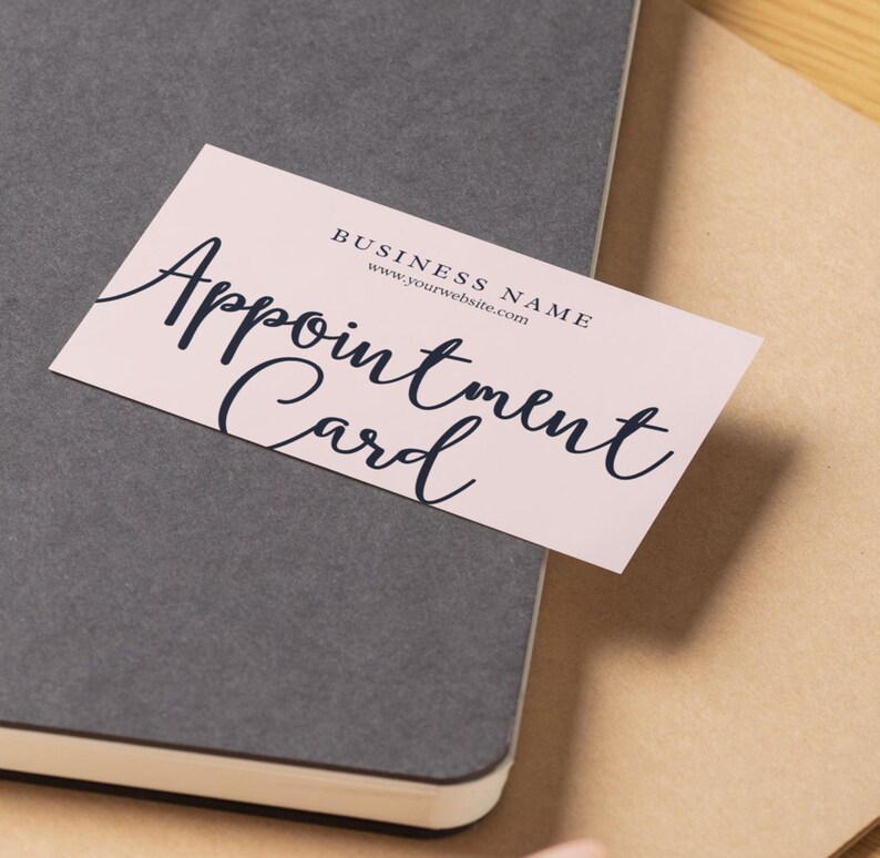 Appointment Card Template, Editable Booking Reminder Canva Template ...