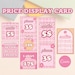 Cute Price Display Card Template, Editable Vendor Table Top Sign Canva ...