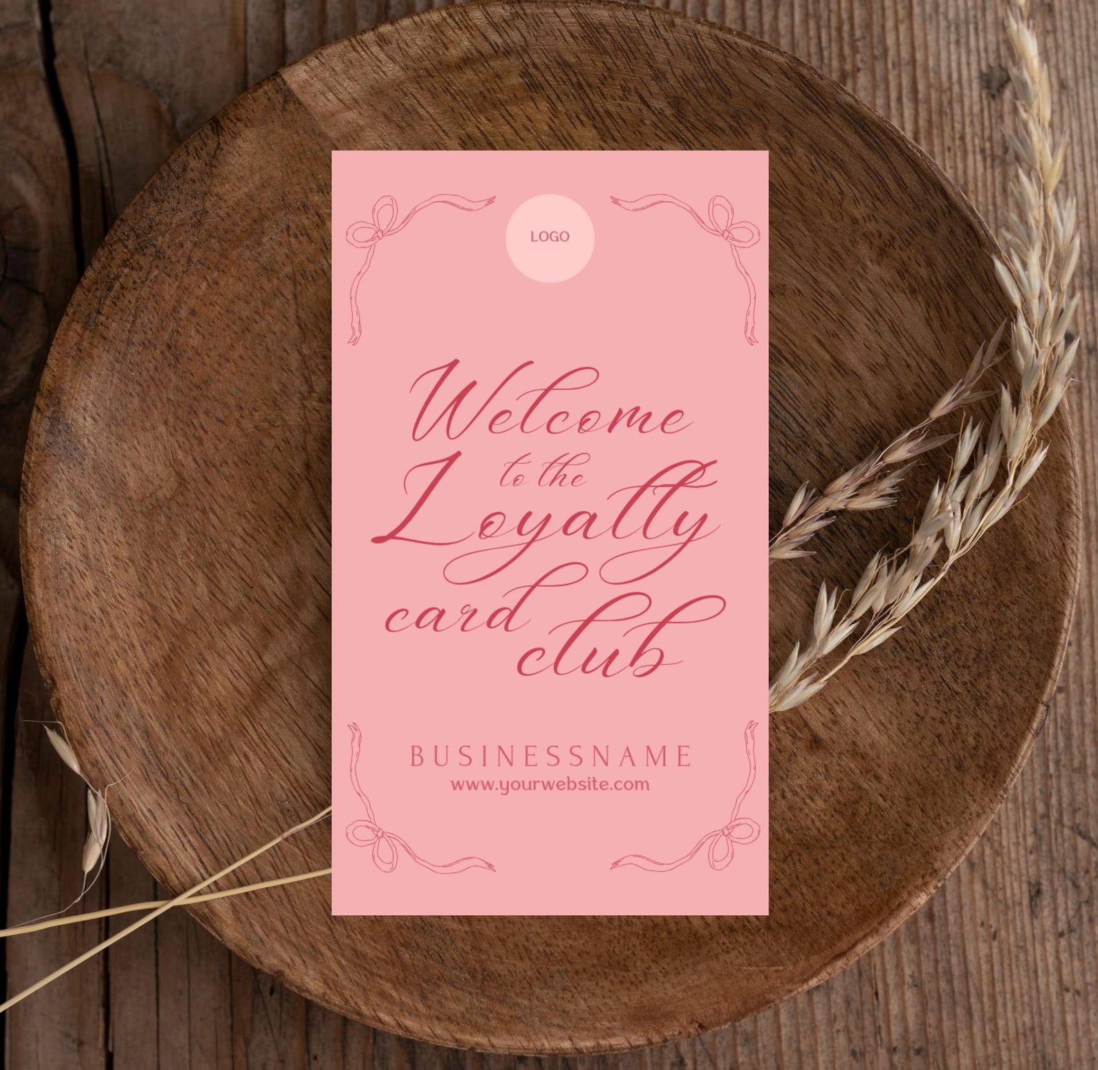 Loyalty Card Template, Printable Customer Rewards Card, Editable Beauty ...