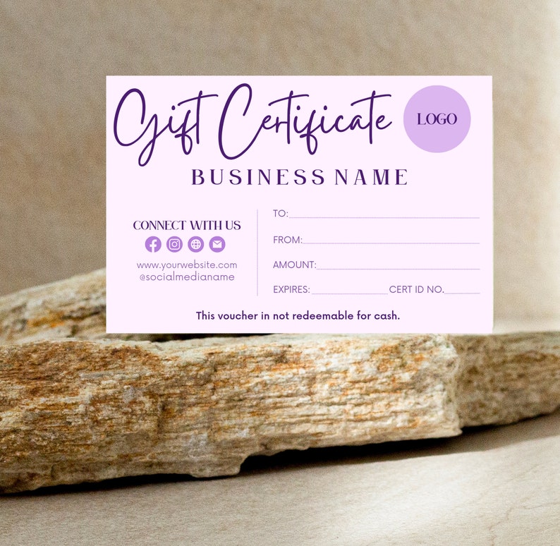 Gift Certificate Template, Editable Business Discount Voucher ...