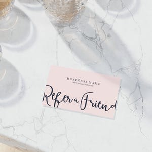 Referral Card Template, Editable Refer a Friend Card Design, Printable ...