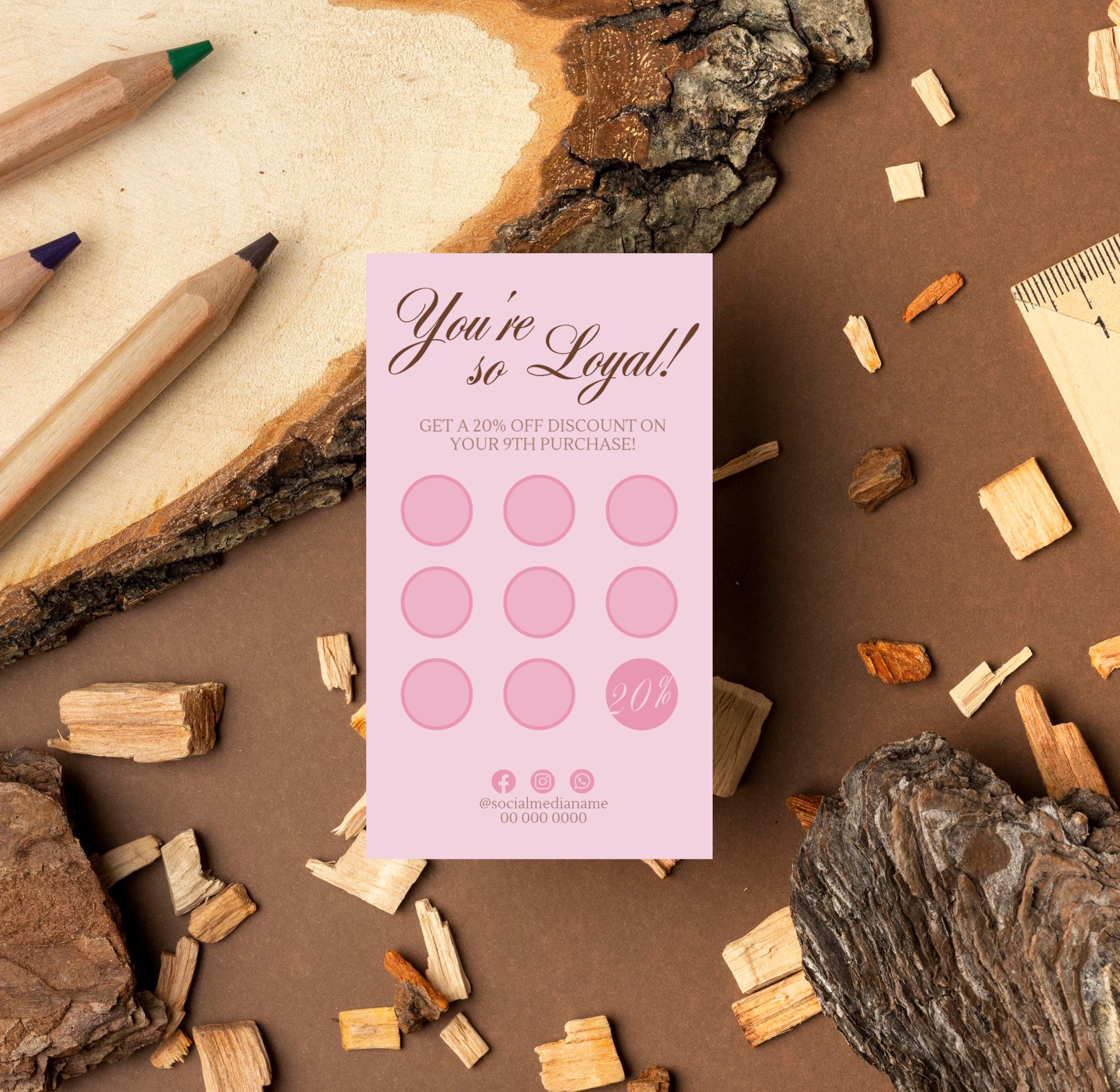 Loyalty Card Template, Editable Customer Punch Card, Printable Discount ...
