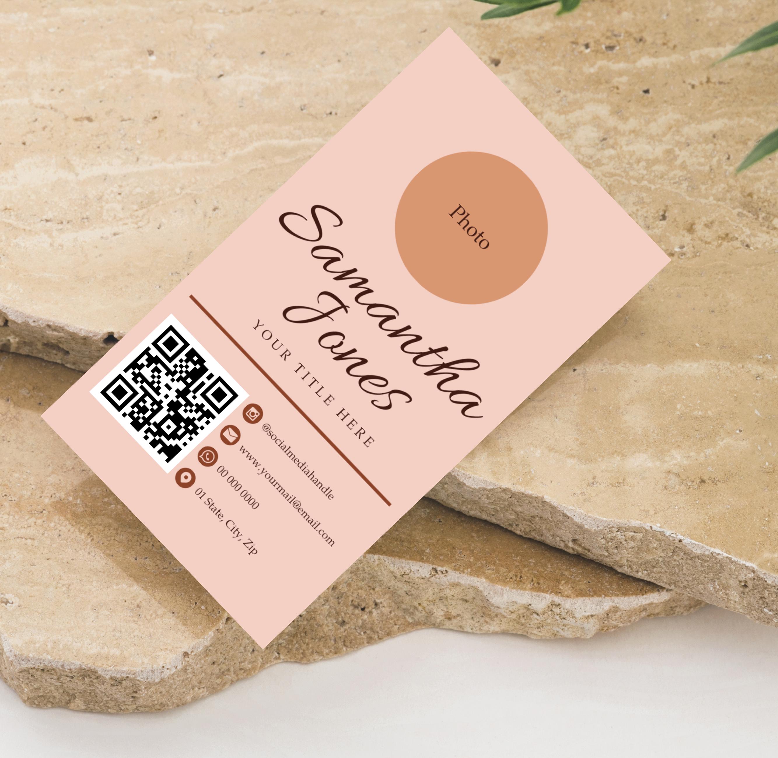 Instagram Business Card Template, Editable Social Media Business Card ...