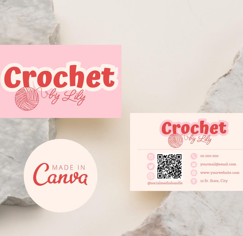 Small Business Card Template QR Code, Editable Calling Card Design ...