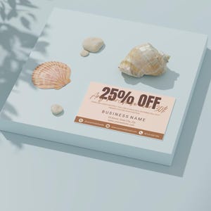 Coupon Card Template, Editable Business Promotion Card, Printable ...