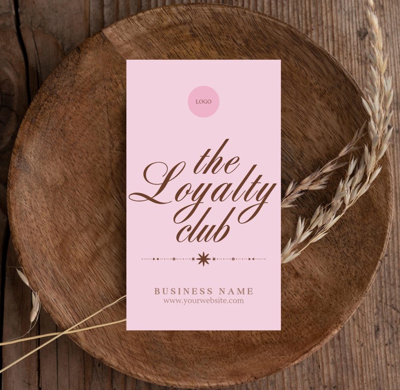 Loyalty Card Template, Editable Customer Punch Card, Printable Discount ...