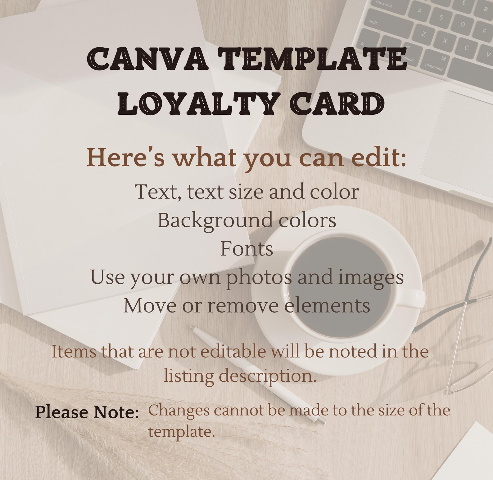 Loyalty Card Template, Editable Customer Rewards Card Design, Printable ...