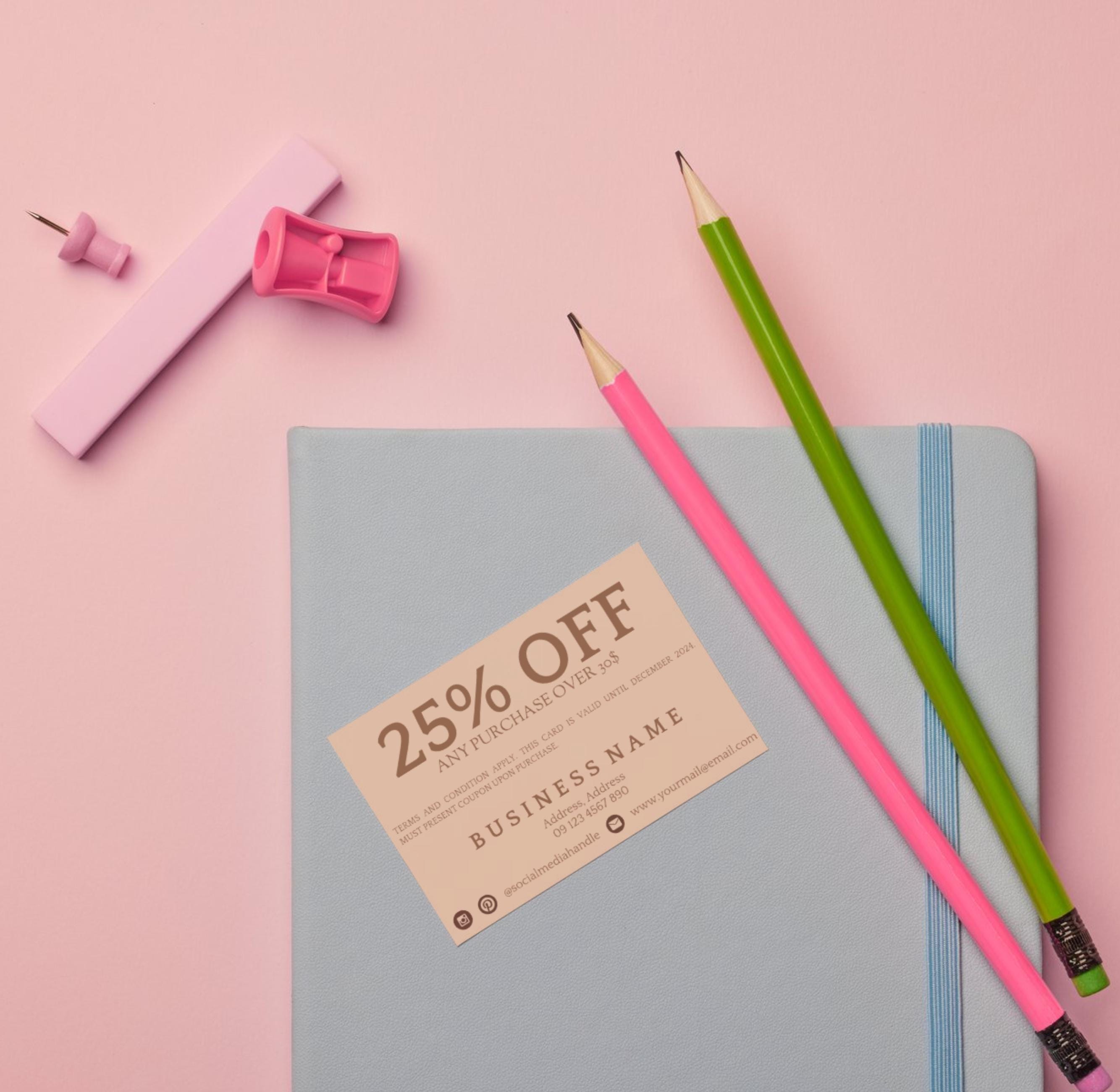 Coupon Card Template, Editable Small Business Promotion Card Canva ...