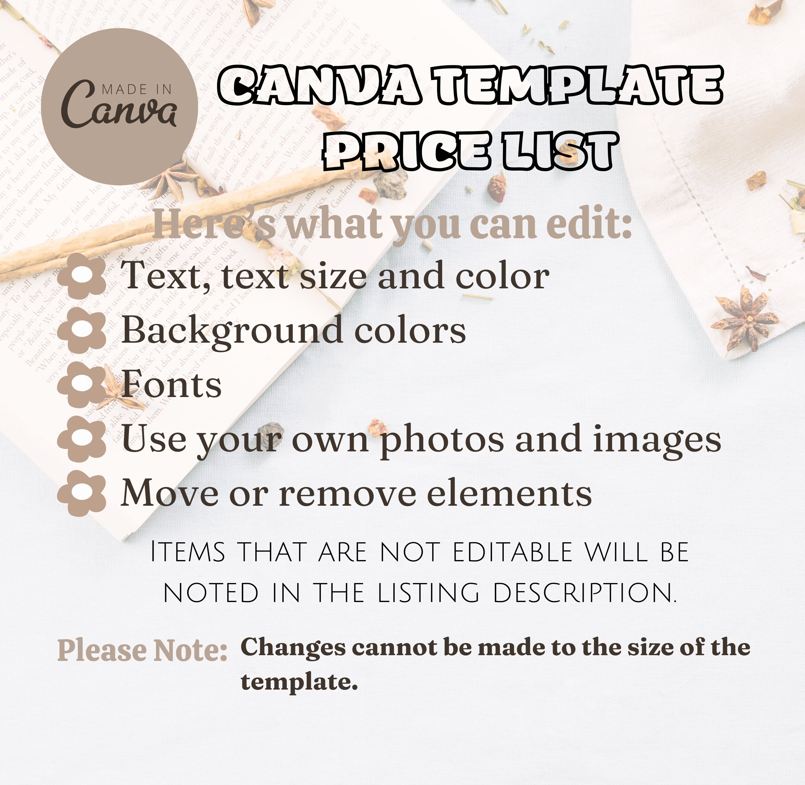 Editable Price List Template, Modern Business Price List Design ...