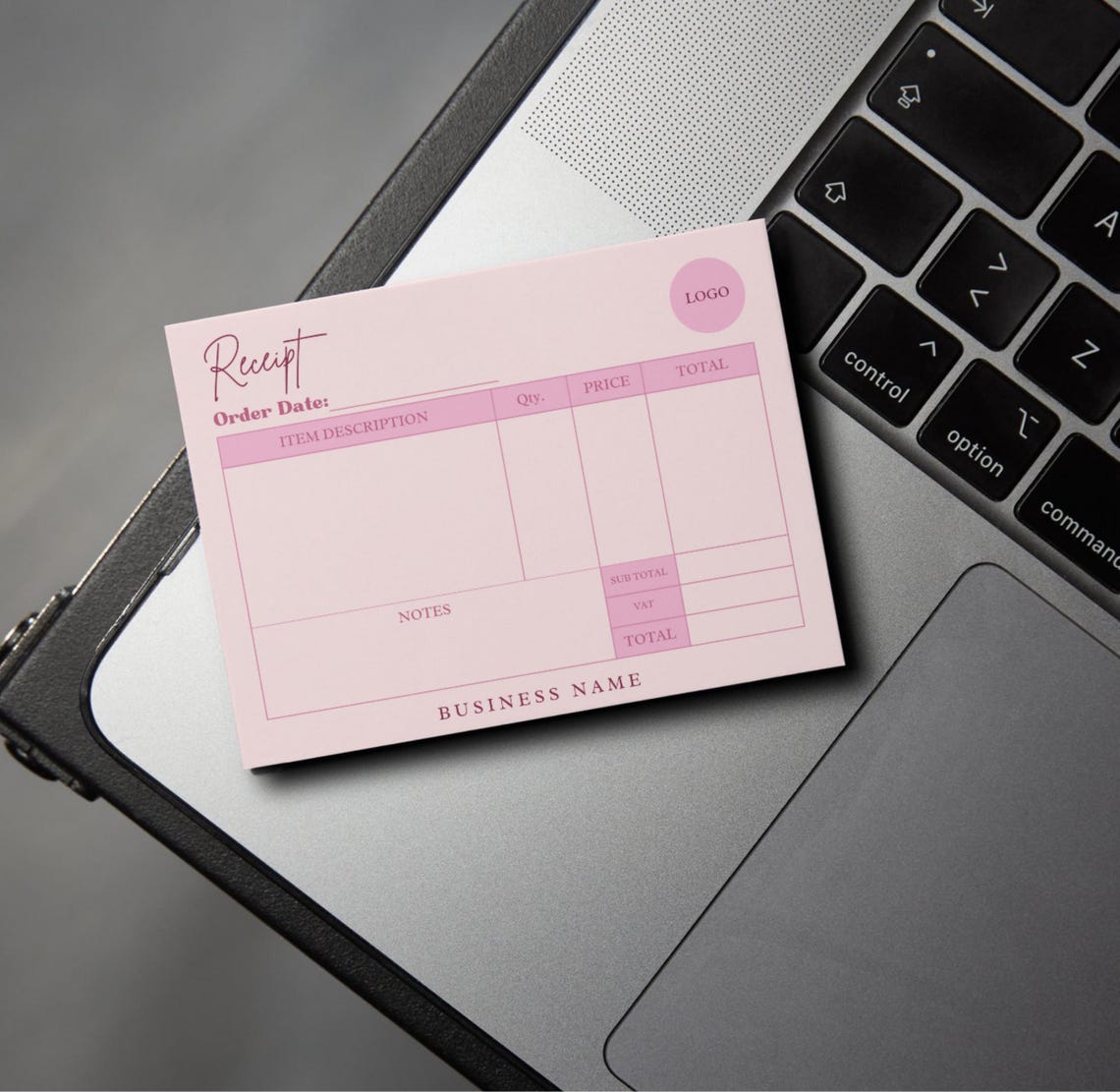 Business Receipt Template, Editable Thank You Card Receipt Form Design ...