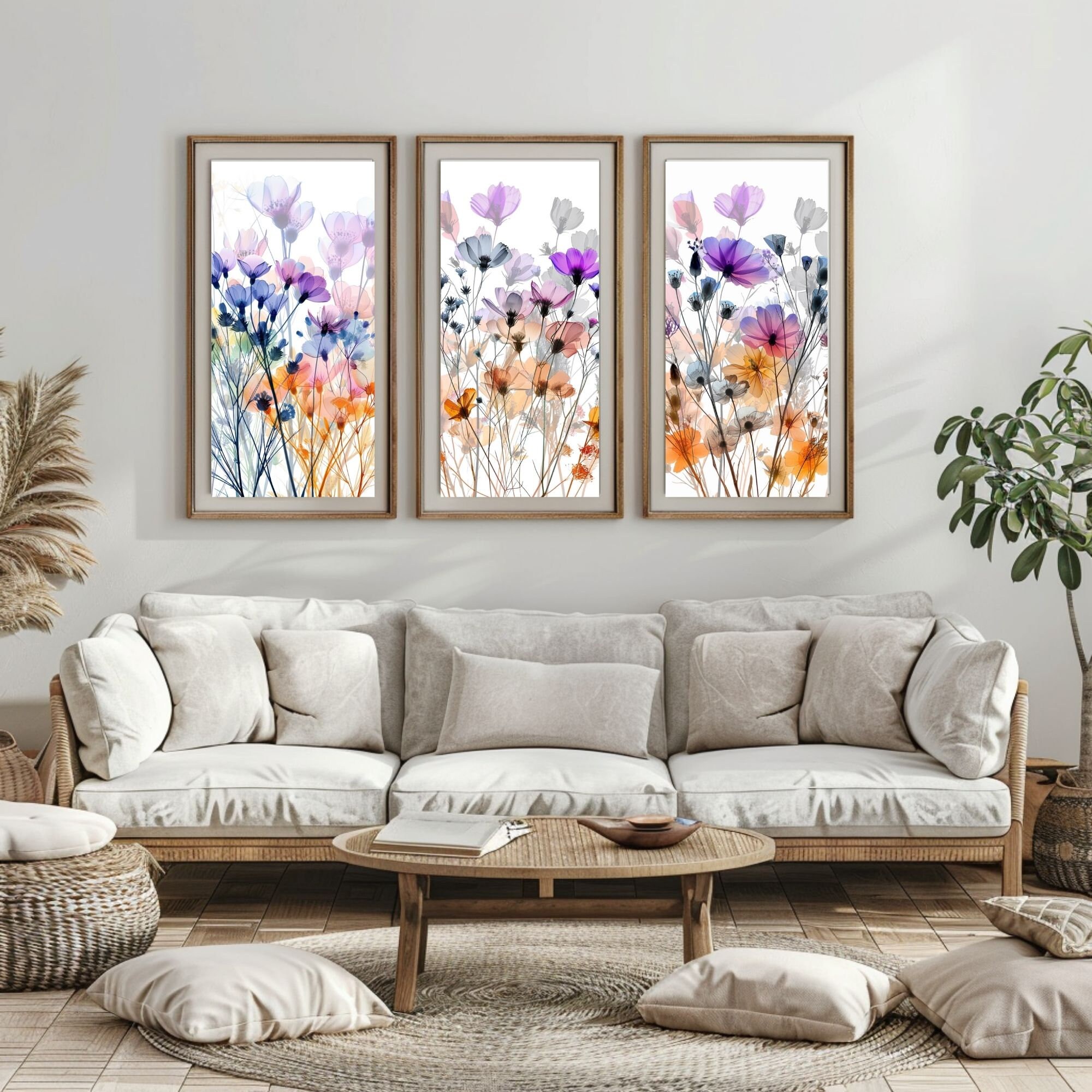 High-resolution Wildflower Wall Art: Instant Downloadable Prints - Etsy