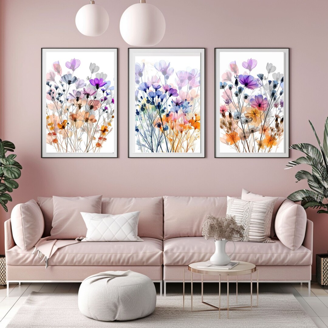 High-resolution Wildflower Wall Art: Instant Downloadable Prints - Etsy