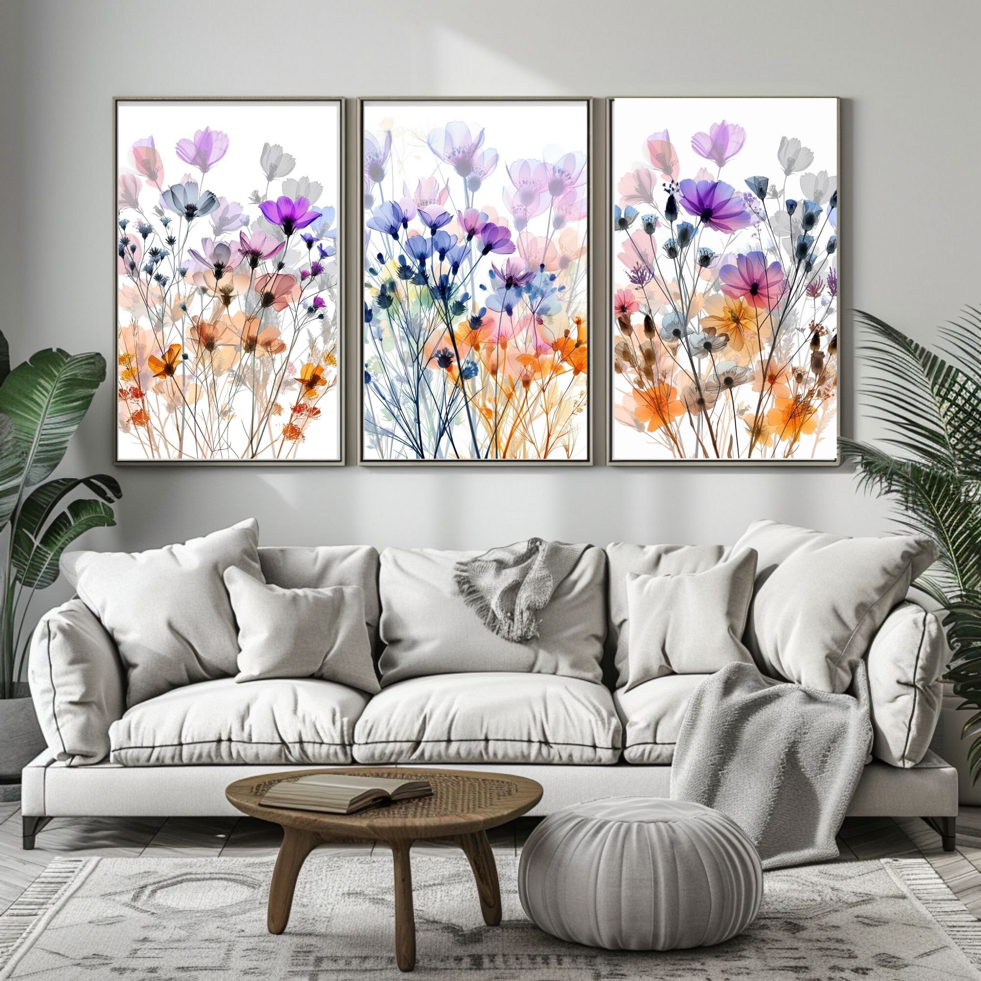 High-resolution Wildflower Wall Art: Instant Downloadable Prints - Etsy
