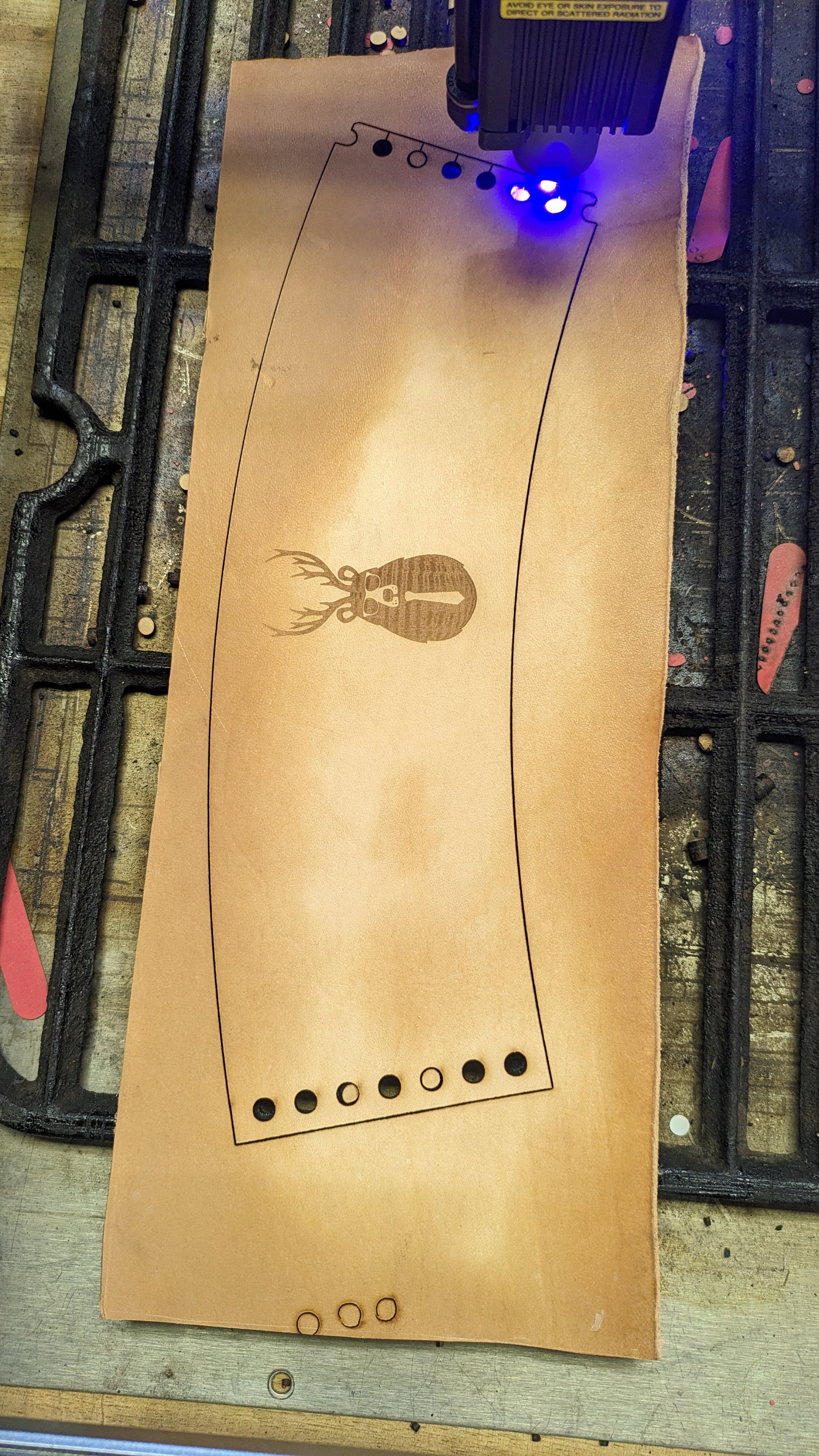 Leather Pint Glass Sleeve Pattern - DIY Laser Cut and Assemble - DXF ...