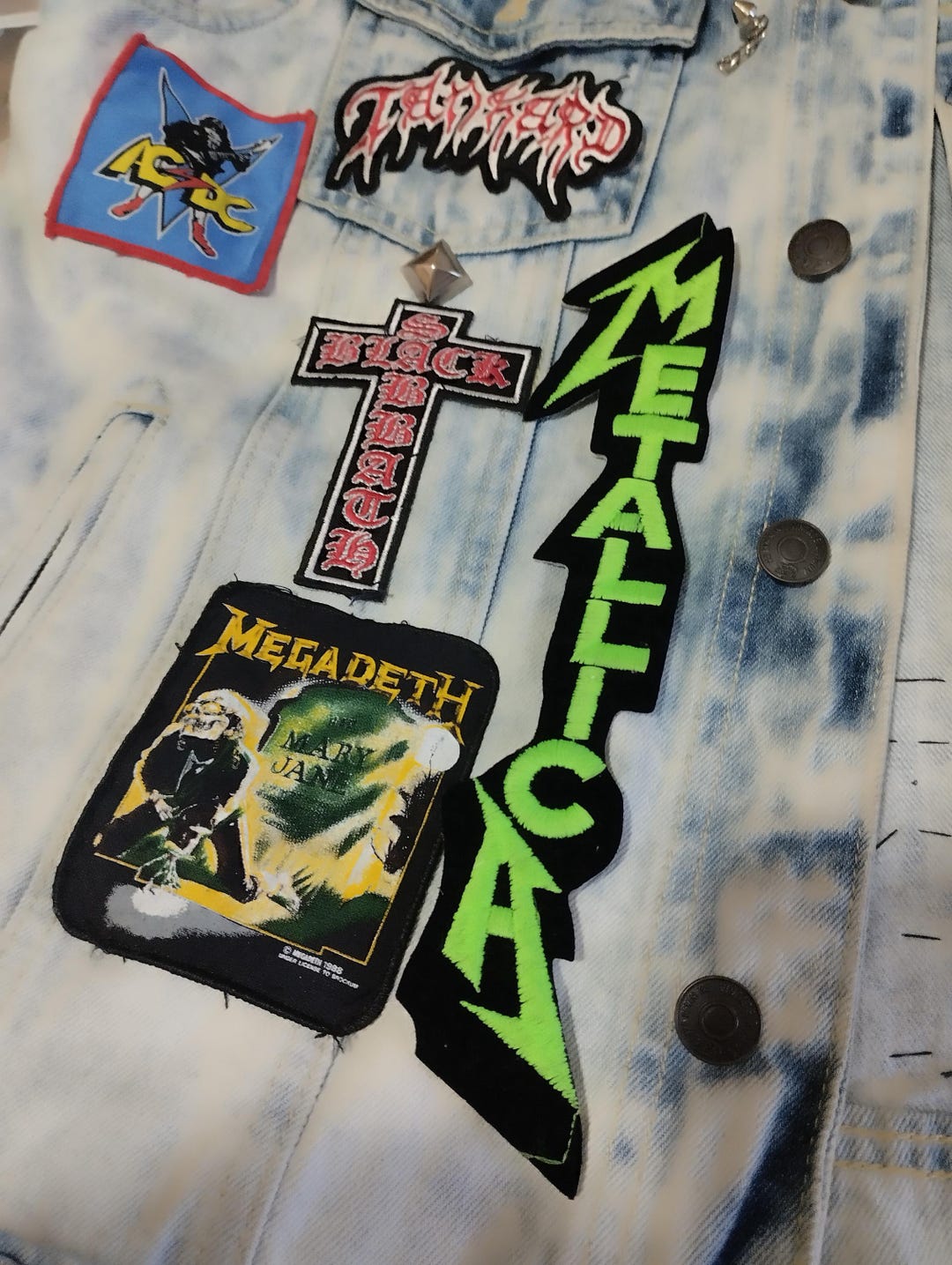 Metallica, Vintage End 80s Early 90s Long Patch Embroidered on Velvet ...