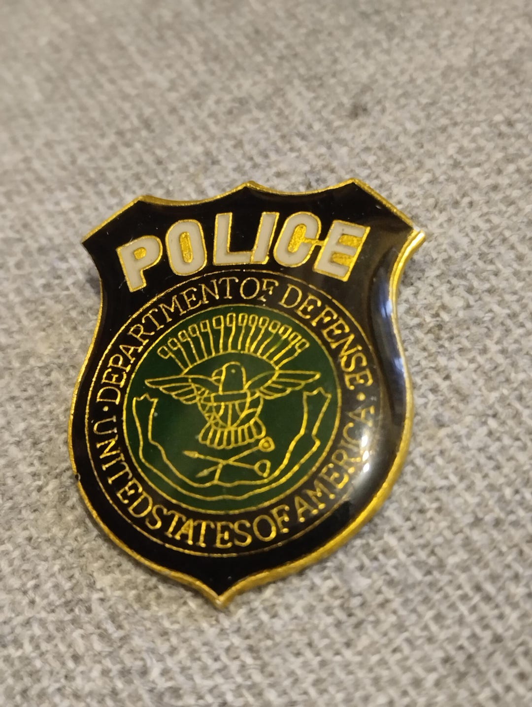 Police, Vintage 90s Badge Enamel Crystal Badge to Sew or Pin With a ...