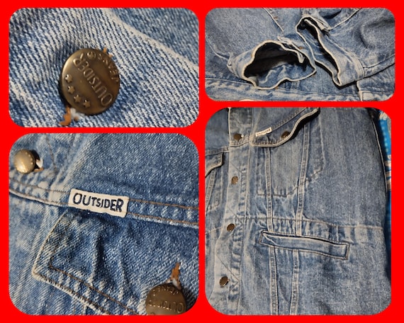 Outsider denim Trucker jacket vintage early 80s size … - Gem