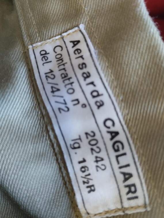 Vintage 70s Italian army military shirt, with drawing… - Gem