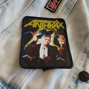 Anthrax Among the Living, Vintage 80s Sew on Patch, Thrash Metal Band ...
