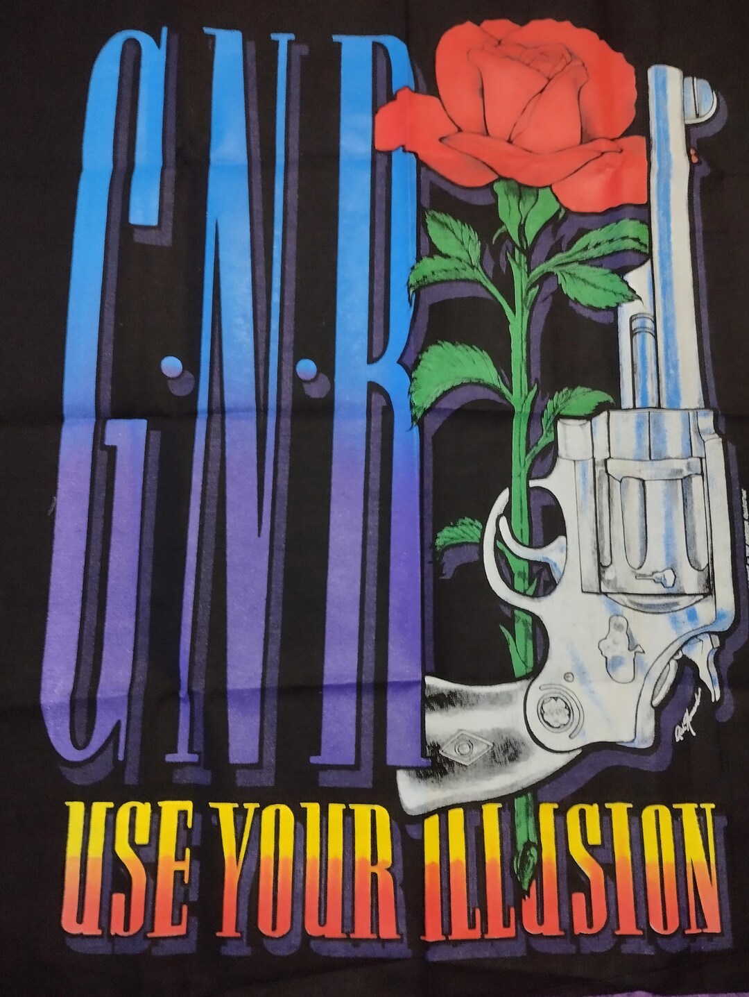 Guns N Roses 1993, Original Official Vintage 90s Bandana GNR, Licensed ...