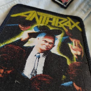 Anthrax Among the Living, Vintage 80s Sew on Patch, Thrash Metal Band ...