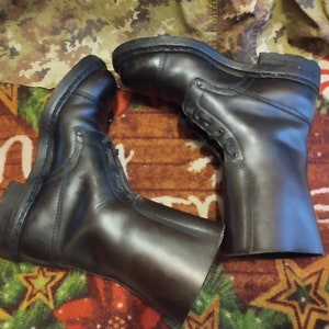 1962 Combat Leather Boots Italian Army Vintage 60S, Amazing Boots Made ...