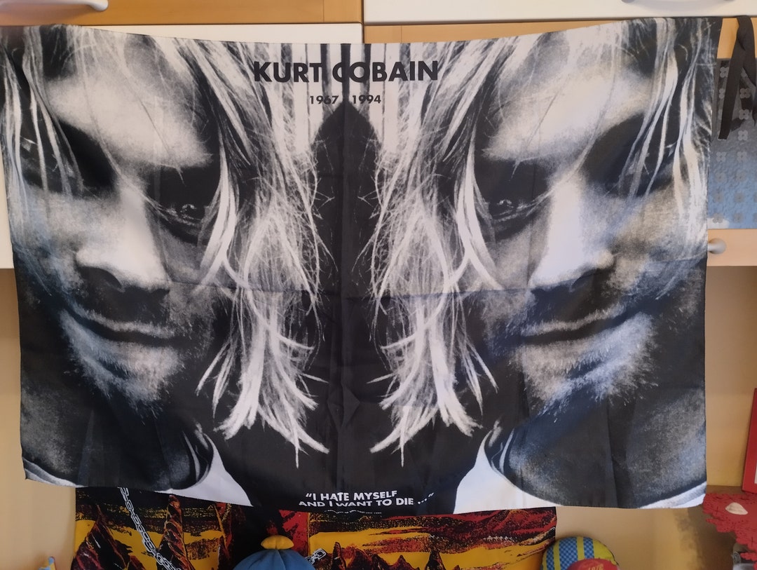 Kurt Cobain Nirvana 1995 Flag Original Official Authentic Vintage 90s ...