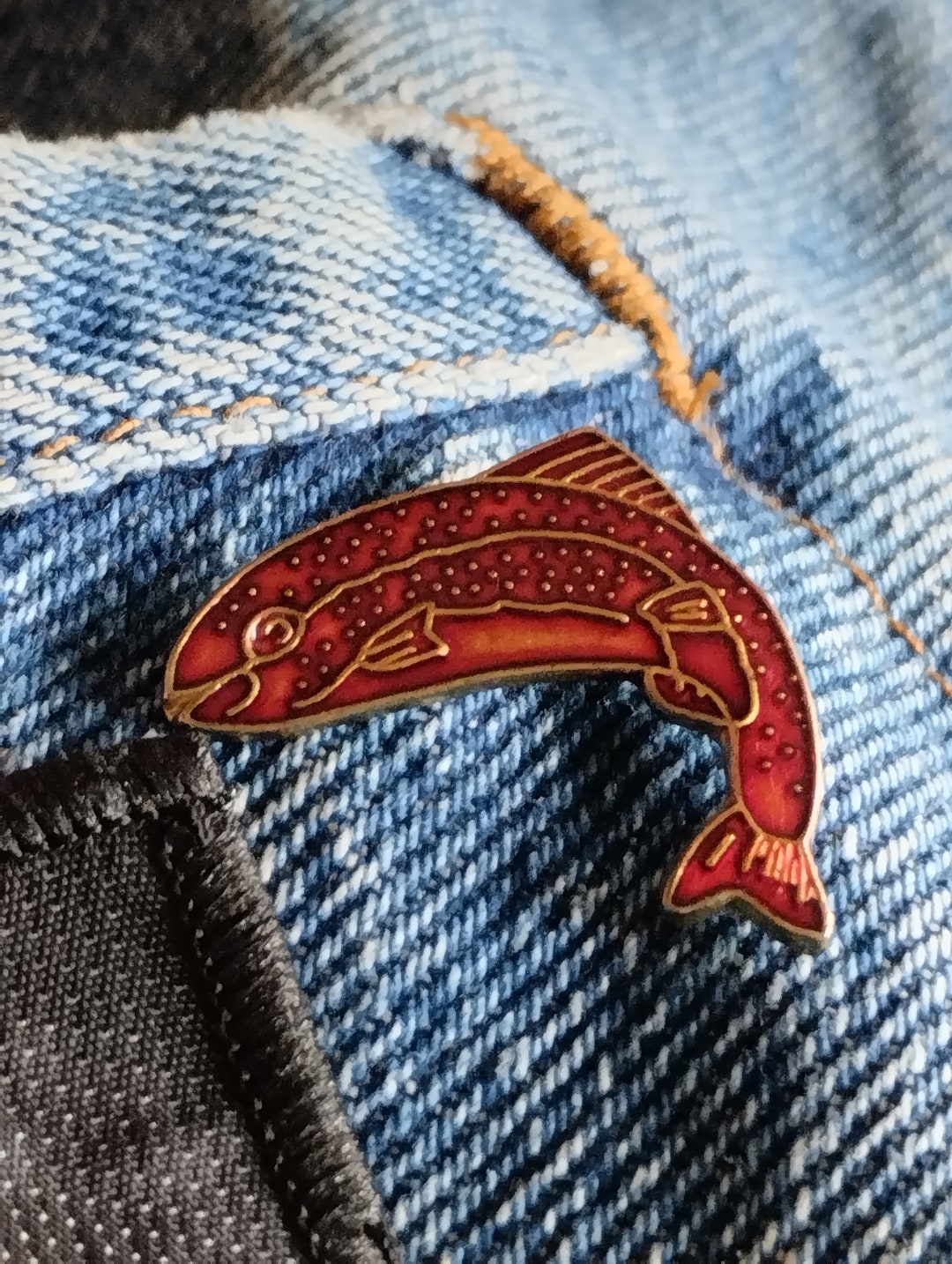 Trout Vintage 80S Pin. for All Your Fishing Friends, for Your ...