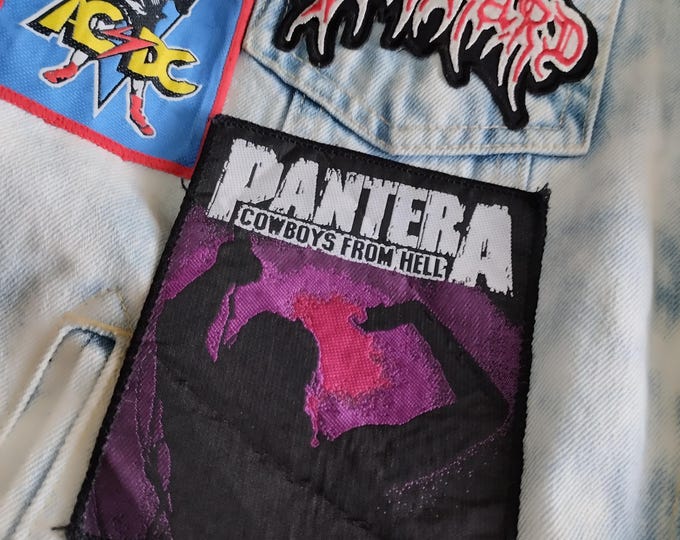 Pantera ®1992, Cowboys From Hell, Vintage 90s Used Sew on Patch, Original Official Merchandising ...
