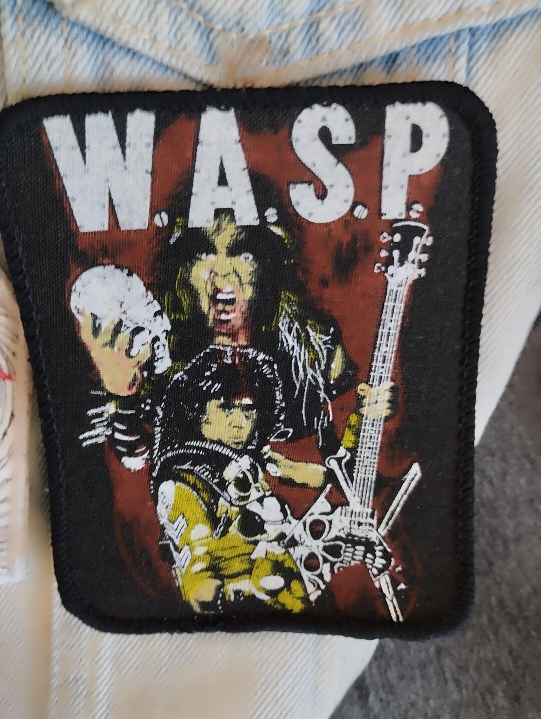 WASP, Vintage 80s Sew on Patch , Blackie Lawless & Randy Piper ...