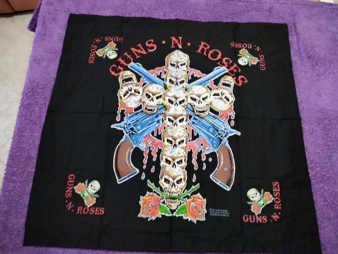 Guns N Roses 1991, Original Official Vintage 90s Bandana GNR, Licensed ...