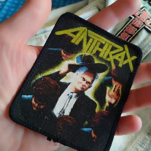 Anthrax Among the Living, Vintage 80s Sew on Patch, Thrash Metal Band ...