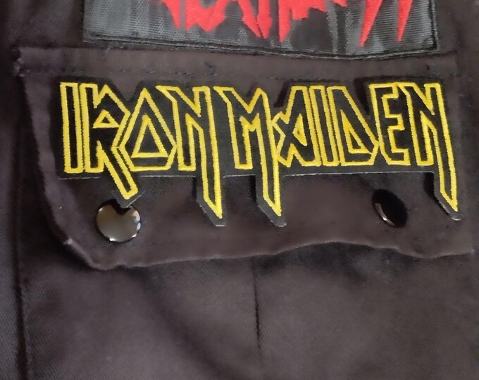 Iron Maiden, Logo Sew On, Iron on Patch, Embroidered on Velvet, Old ...