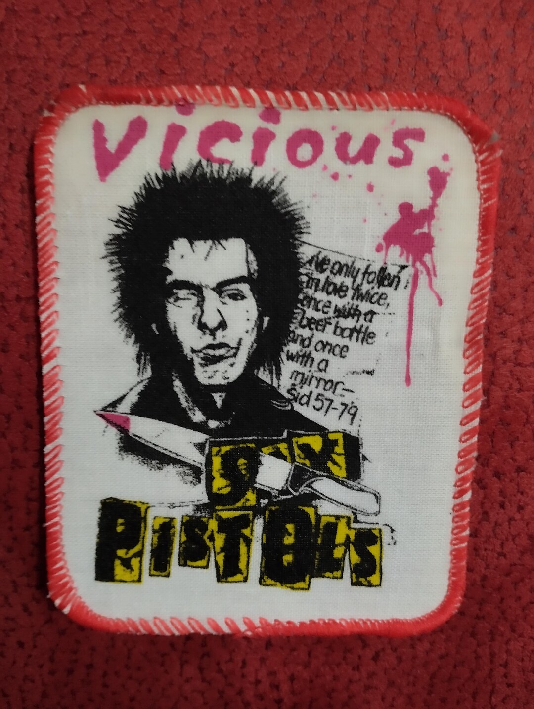Sex Pistols, Sid Vicious, Sew on Patch Vintage 80S, Punk Patch, Amazing ...