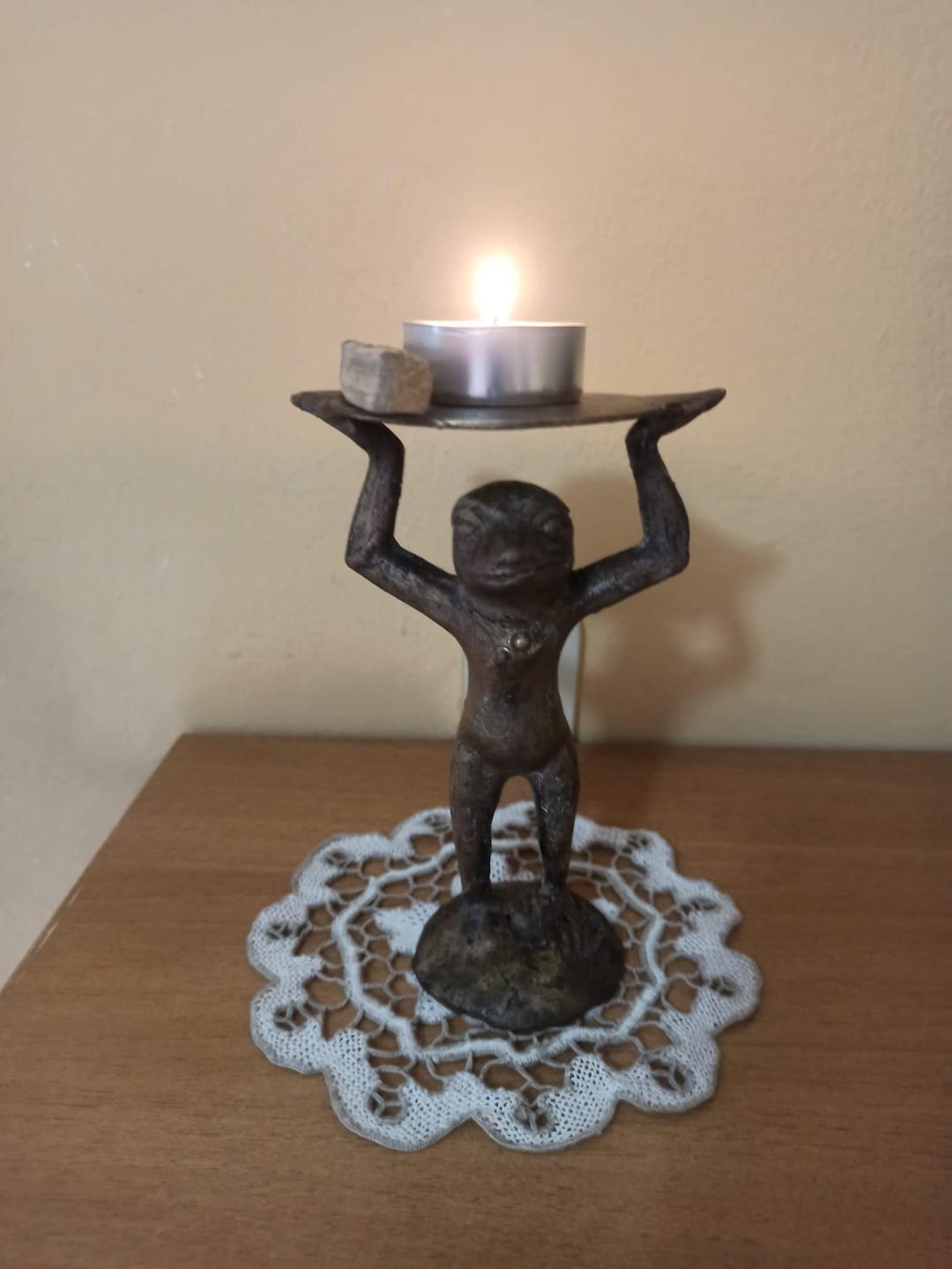 Ancient Vintage Esoteric Sculpture in Bronze Anthropomorphic Figure ...