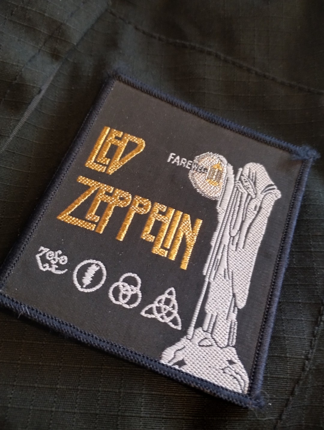 Led Zeppelin Vintage 80S Patch, Led IV Farewell, With Gold and Silver ...