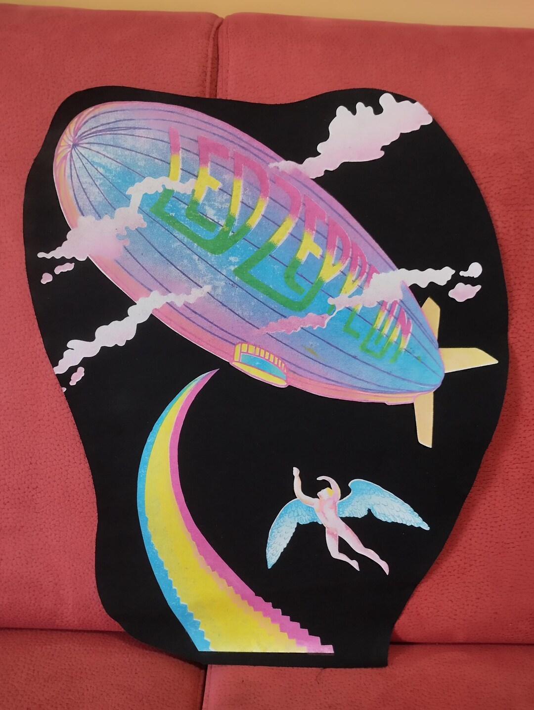 Led Zeppelin Vintage 80S, Large Contoured Back Patch Without Side Seams ...