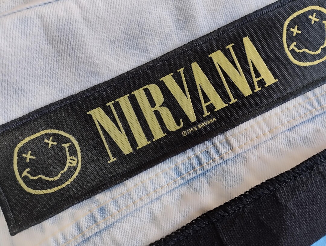 Nirvana 1993, Original Official Vintage 90s Strip Patch, Sew on Patch ...