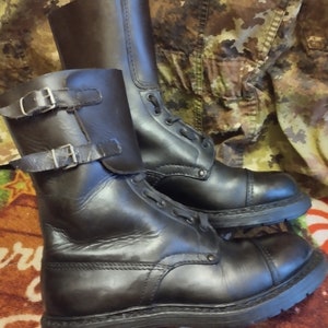 1962 Combat Leather Boots Italian Army Vintage 60S, Amazing Boots Made ...