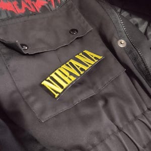 NIRVANA, Vintage 90s Sew On, Iron on Patch, Embroidered on Velvet, Old ...