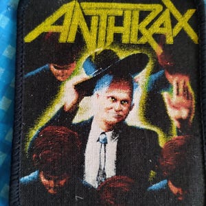 Anthrax Among the Living, Vintage 80s Sew on Patch, Thrash Metal Band ...