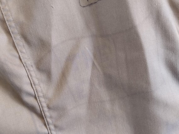 Vintage 70s Italian army military shirt, with drawing… - Gem