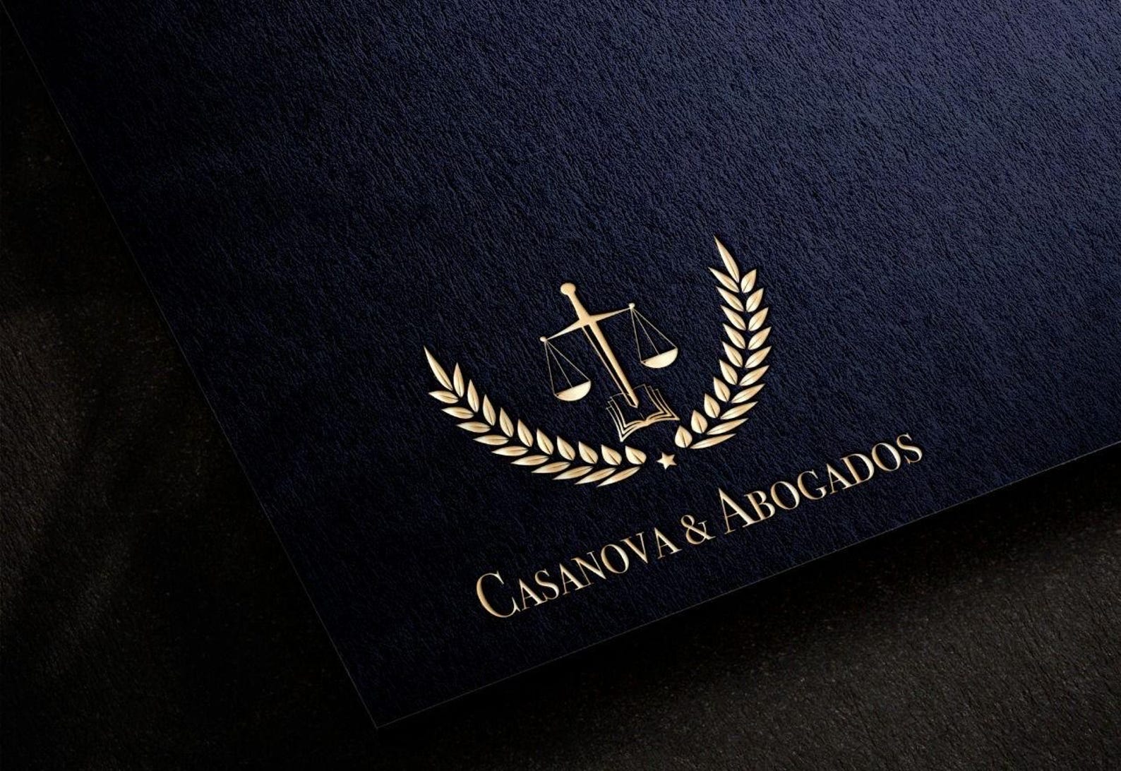 Custom Logo, Lawyer Logo, Consulting Logo, Gold Monogram Logo, Justice ...