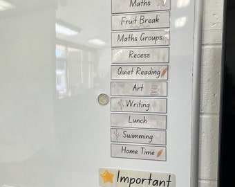 Classroom Daily Schedule Poster, Printable Class Schedule, Weekly ...