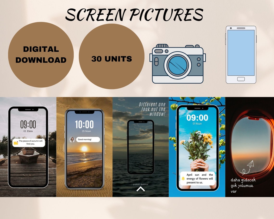 Ekran Fotografları Manzara Resimleri Telefon Bilgisayar - Etsy